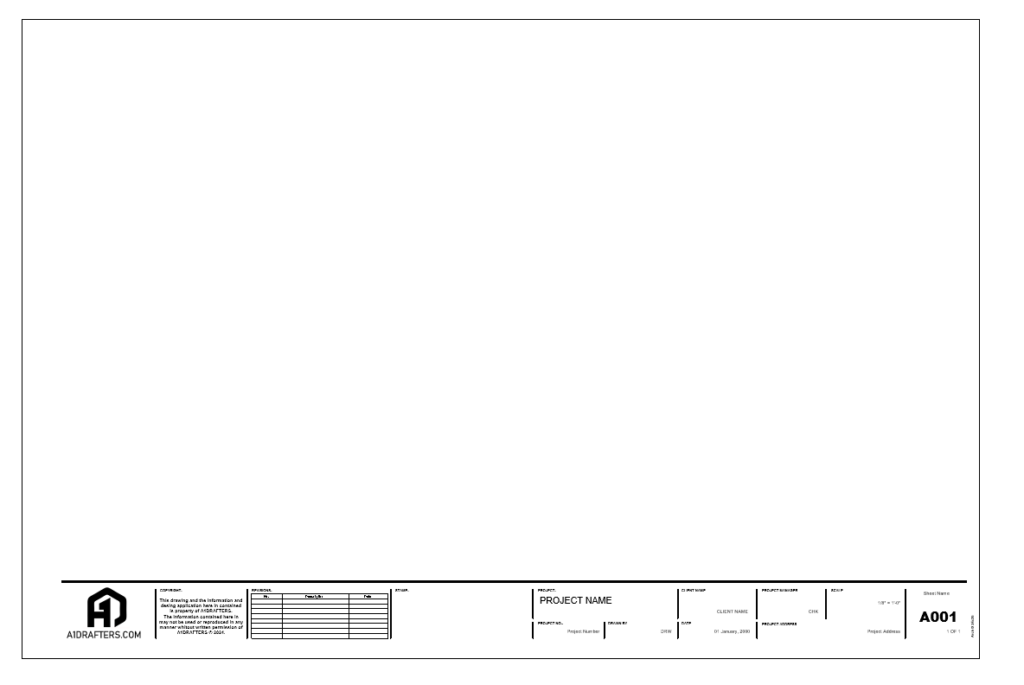 Title Block Design – A1 Drafters